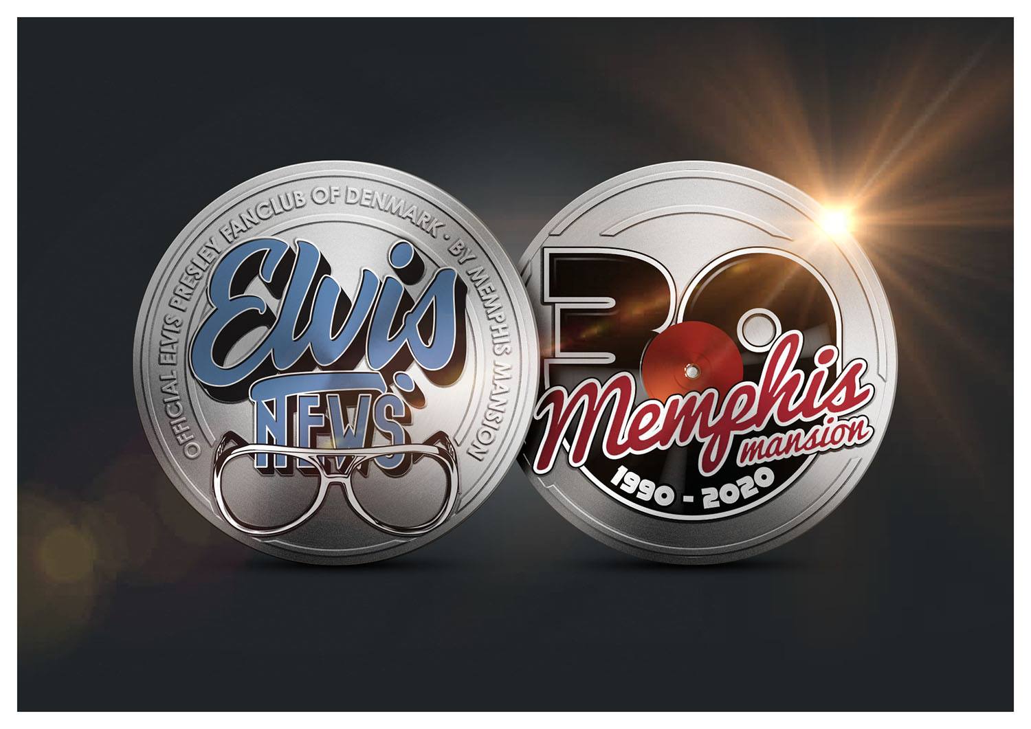 Elvis News Anniversary coin - Memphis Mansion