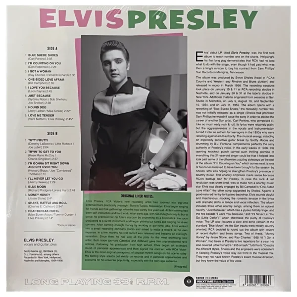 Elvis Presley - Picture Disc edition + 4 bonus tracks - Memphis Mansion