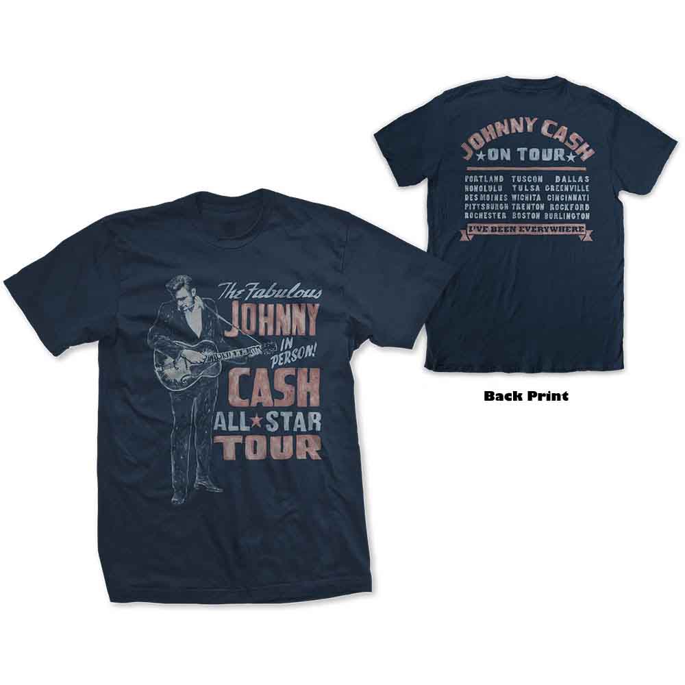 Johnny Cash T-Shirt: All Star Tour - Memphis Mansion